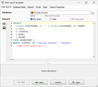 Creating New Report - Reportizer Documentation